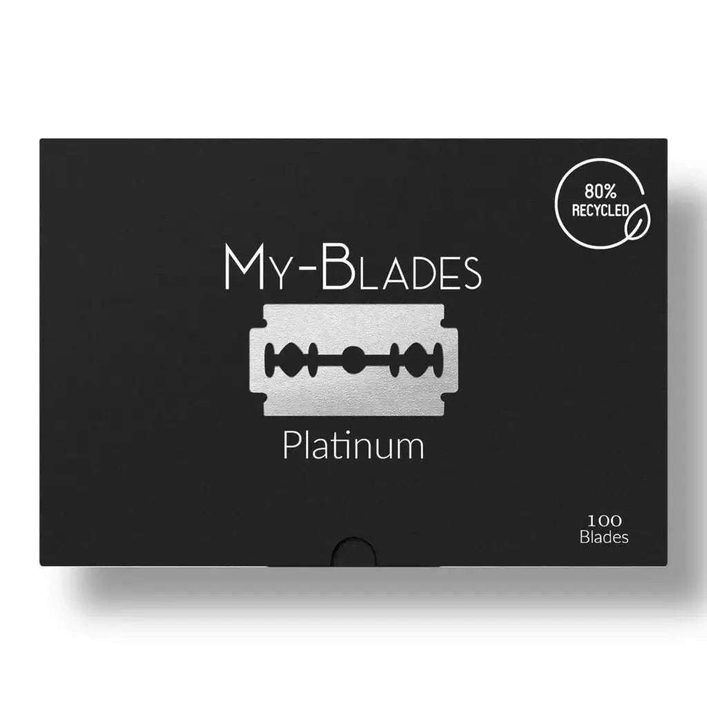 My-Blades 100 Double Edge Blades Platinum (10x10) - Barberblad - Razors ...