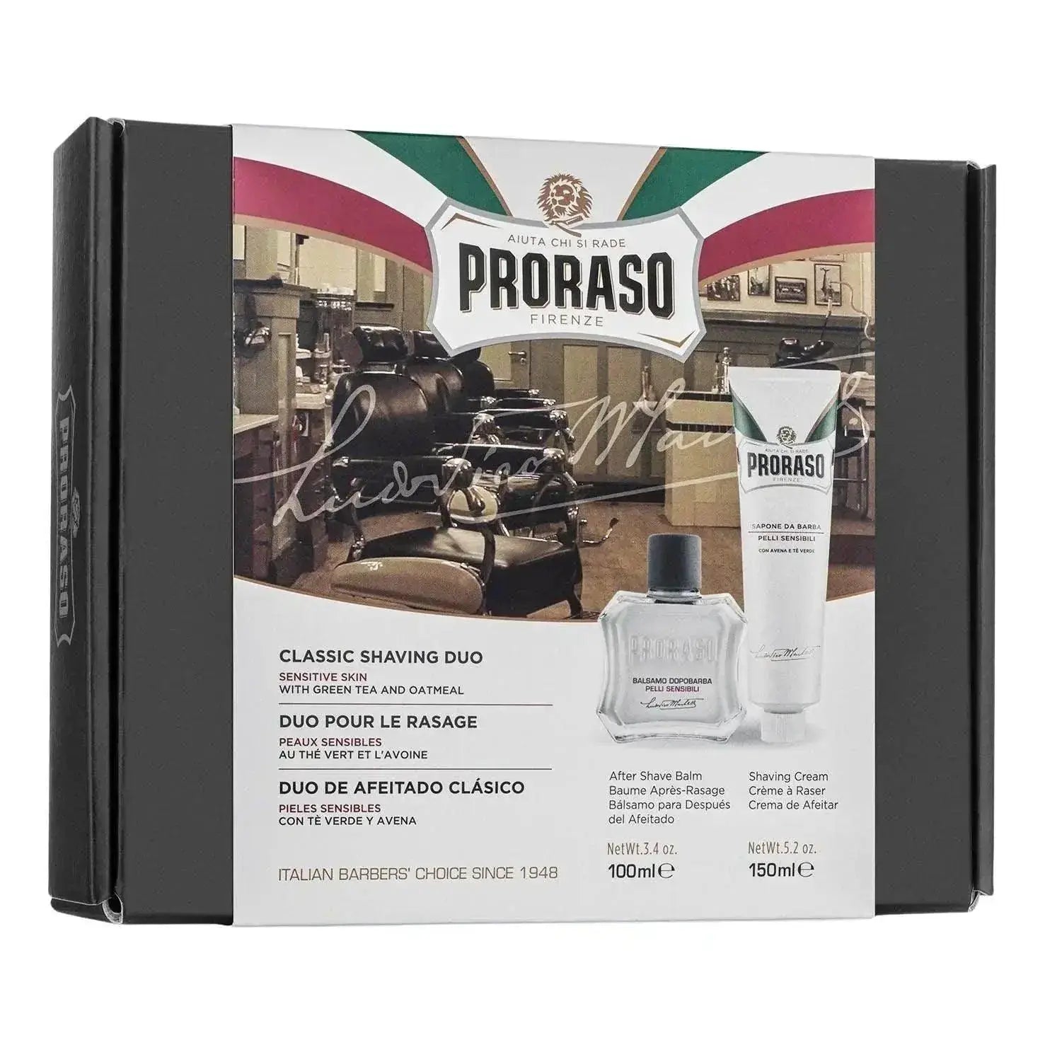 Proraso Duo barberkrem og aftershave balm Sensitiv - Barbersett - Gift ...