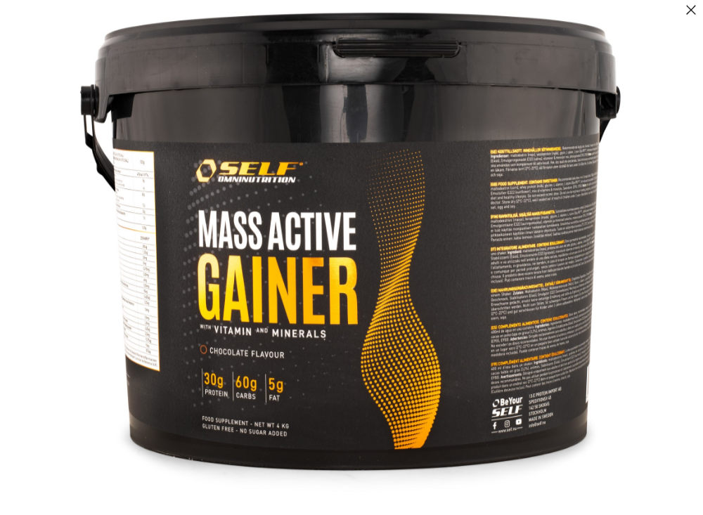 Self Mass Active Gainer, 4kg - Treningstilskudd - Protein Supplements ...